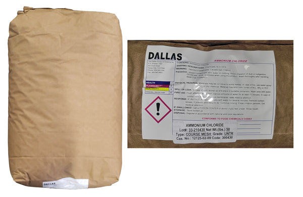Ammonium Chloride [NH4Cl][CAS_12125-02-9] 99+% Coarse Mesh White Cryst ...